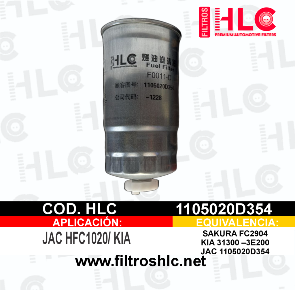 Filtro de combustible 1105020D354 - Filtros HLC