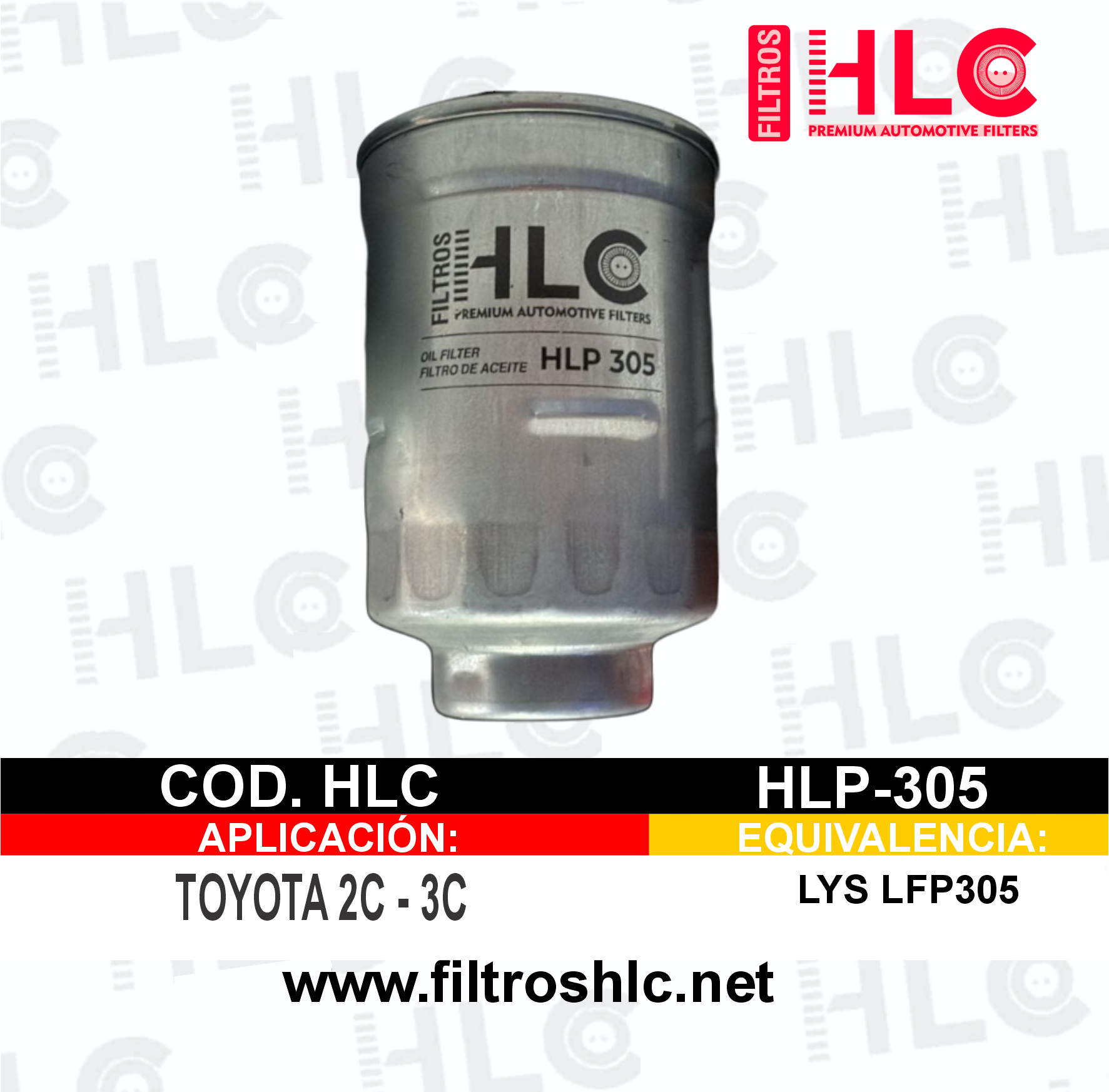 Filtro de combustible HLP-305 - Filtros HLC