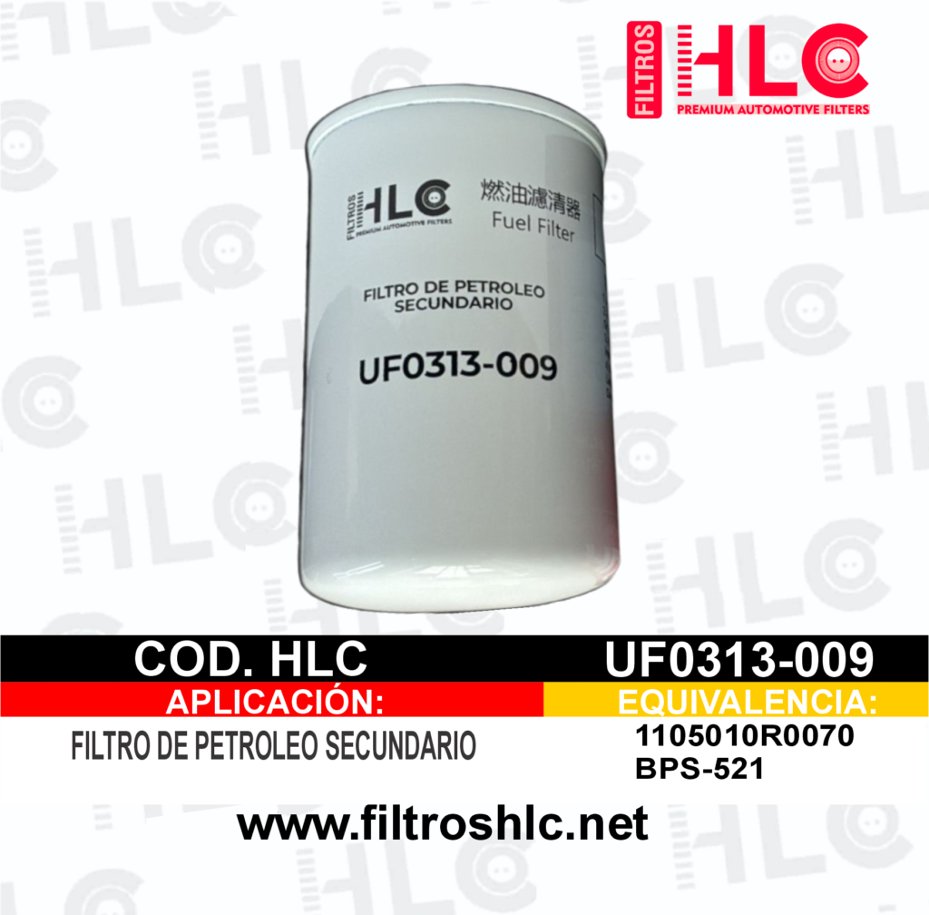 Filtro de elemento combustible UF0313-009 - Filtros HLC