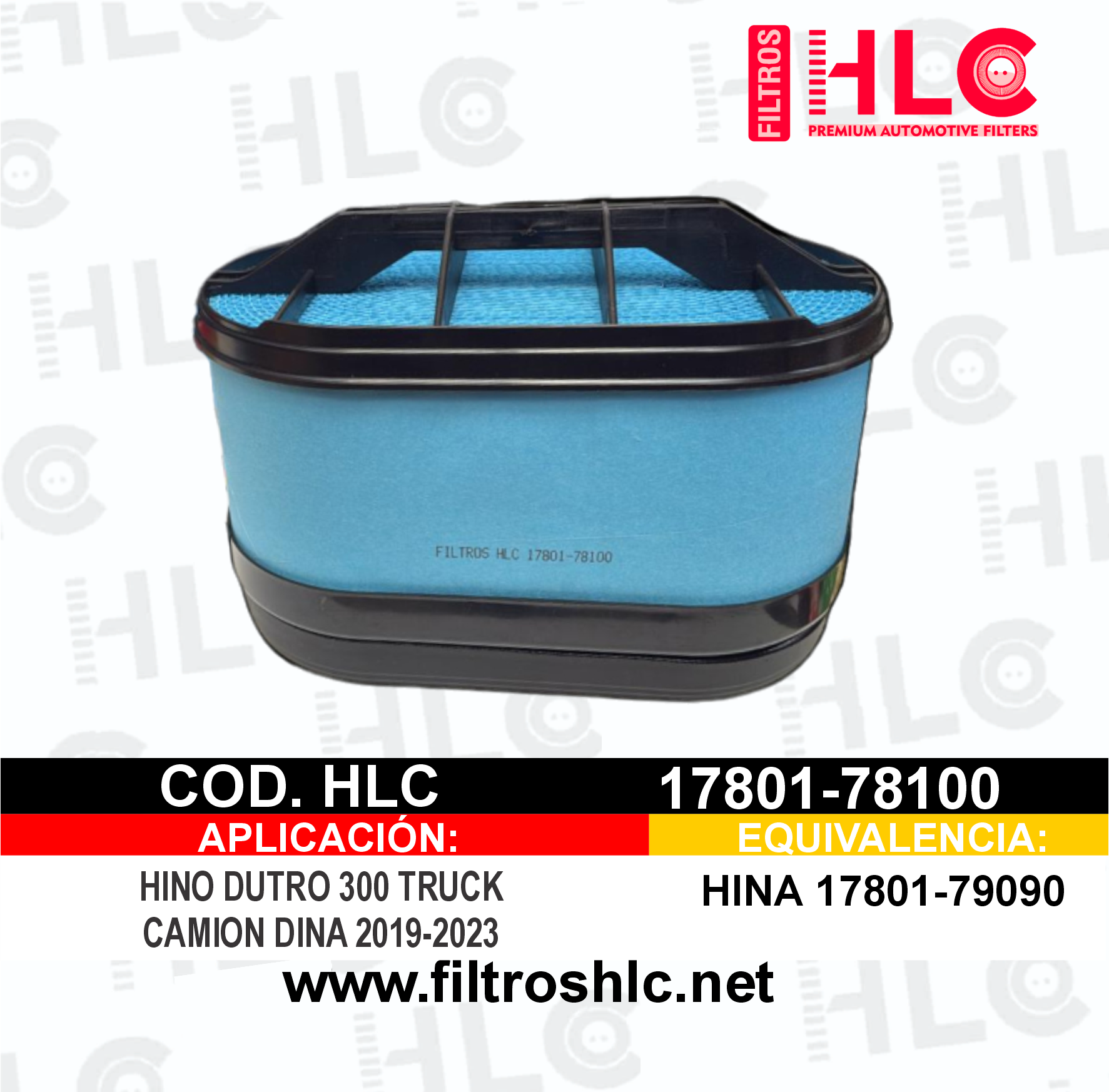 Filtro de aire 17801-78100 - Filtros HLC