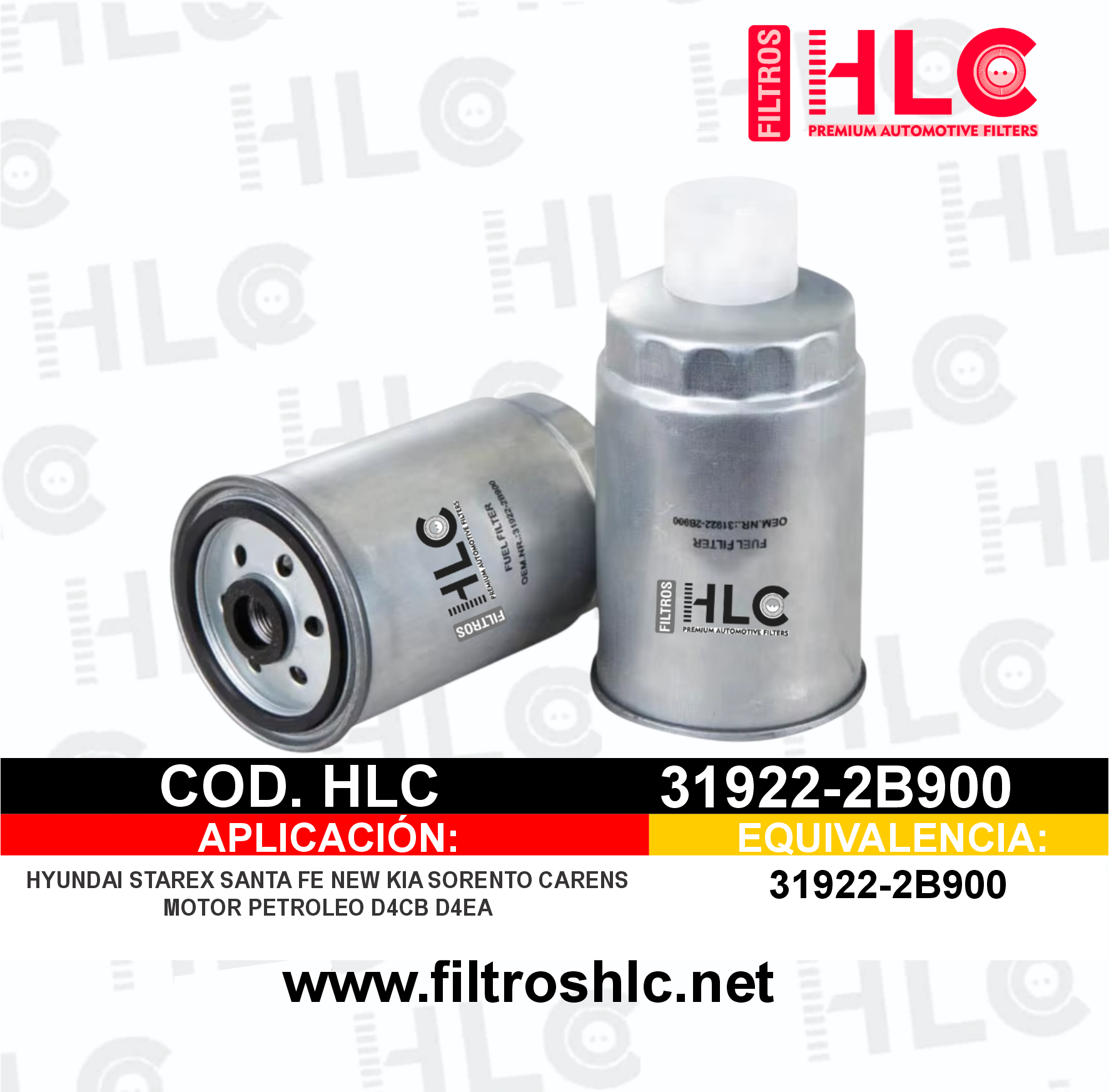 Filtro de elemento combustible 31922-2B900 - Filtros HLC
