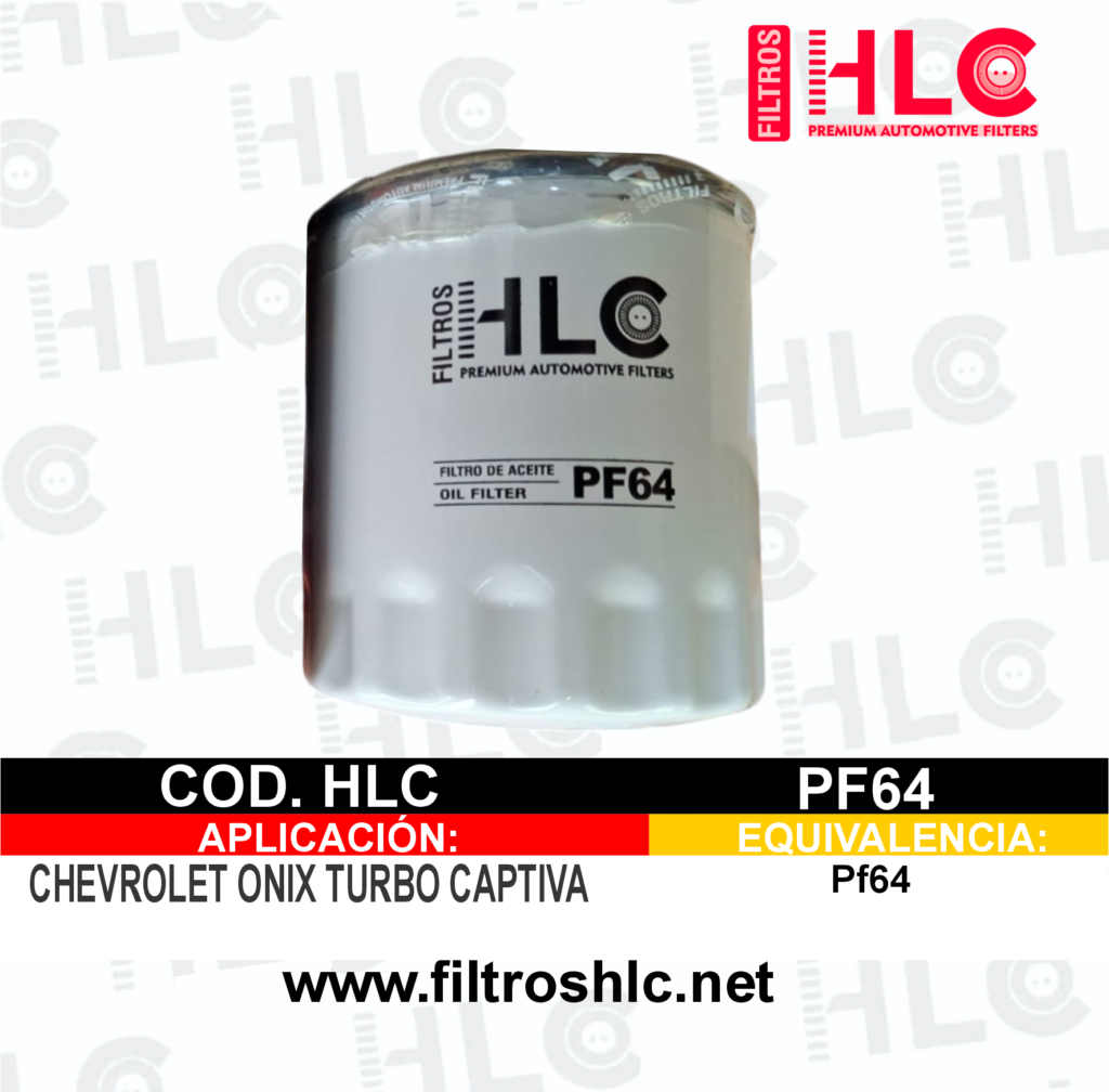 Filtro de aceite PF64 - Filtros HLC